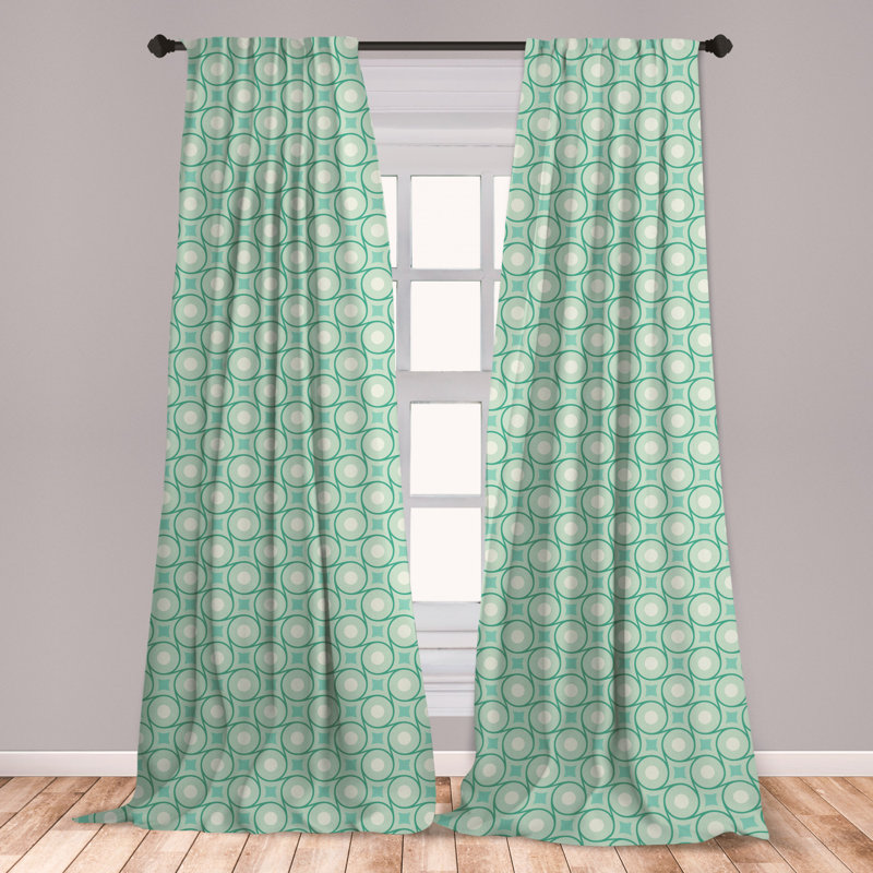 East Urban Home Geometric Room Darkening Rod Pocket Curtain Panels
